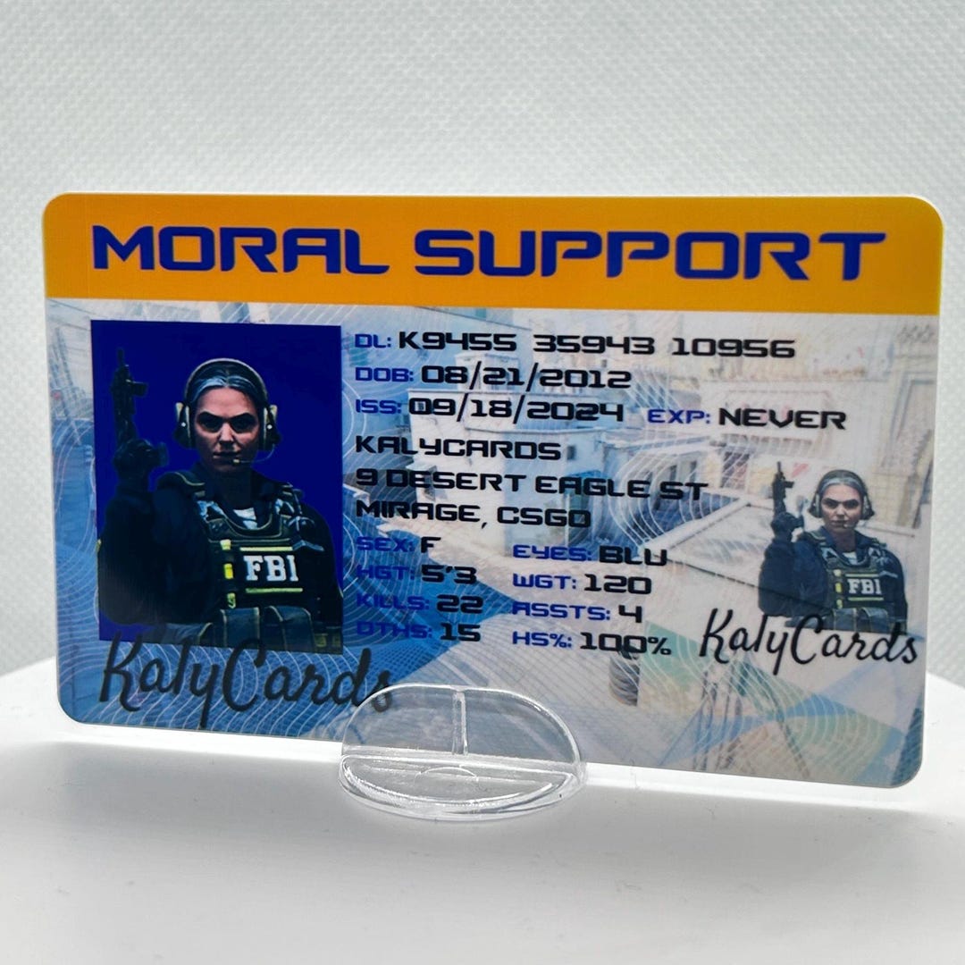Custom Counter Strike Driver License Style Award Card Personalized CSGO ...