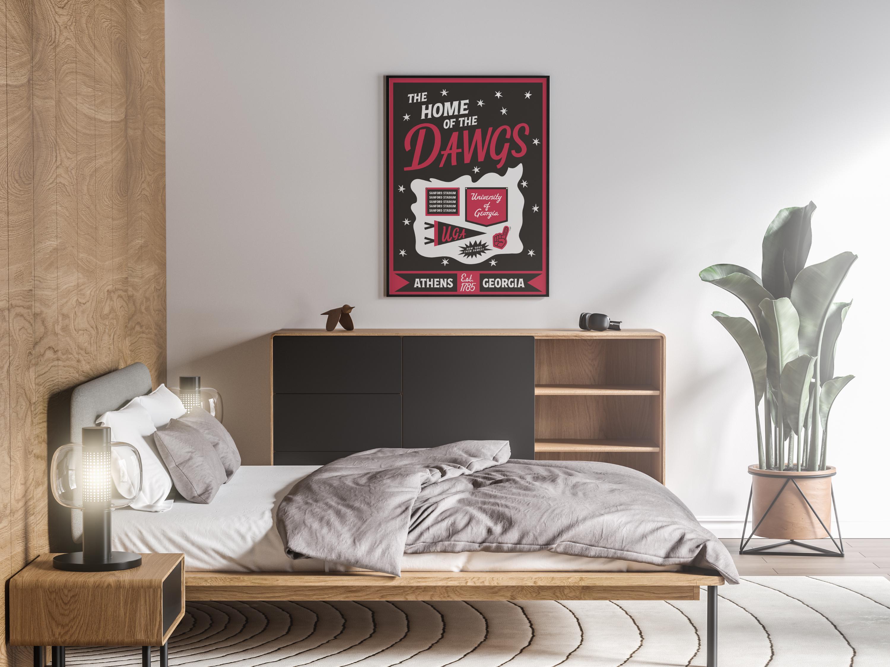 CAMPUS CLASSICS UGA Wall Art Poster | Dorm Room Print | University of ...