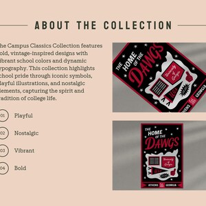 CAMPUS CLASSICS UGA Wall Art Poster | Dorm Room Print | University of ...