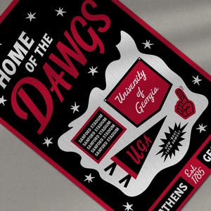 CAMPUS CLASSICS UGA Wall Art Poster | Dorm Room Print | University of ...