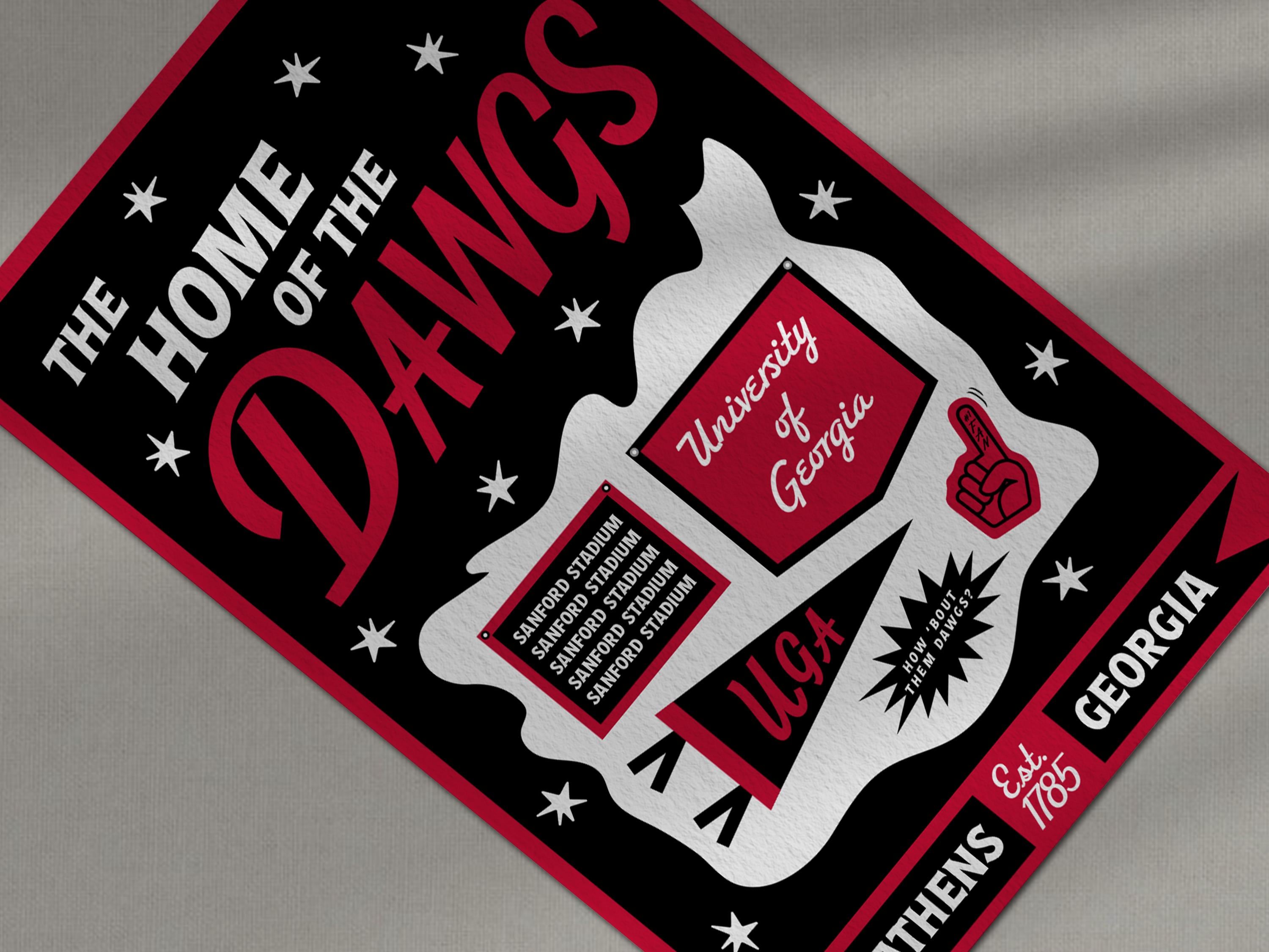 CAMPUS CLASSICS UGA Wall Art Poster | Dorm Room Print | University of ...