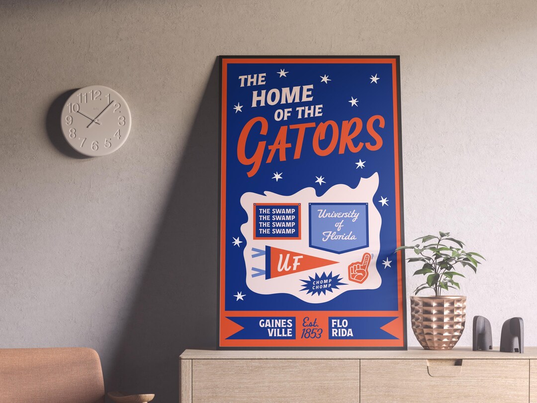 CAMPUS CLASSICS UF Wall Art Poster | Dorm Room Print | University of ...