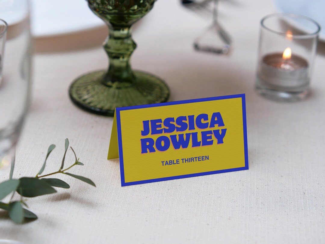 CHROMATIC Modern Colorful Bold Name Cards | Table Card | Wedding Cards ...