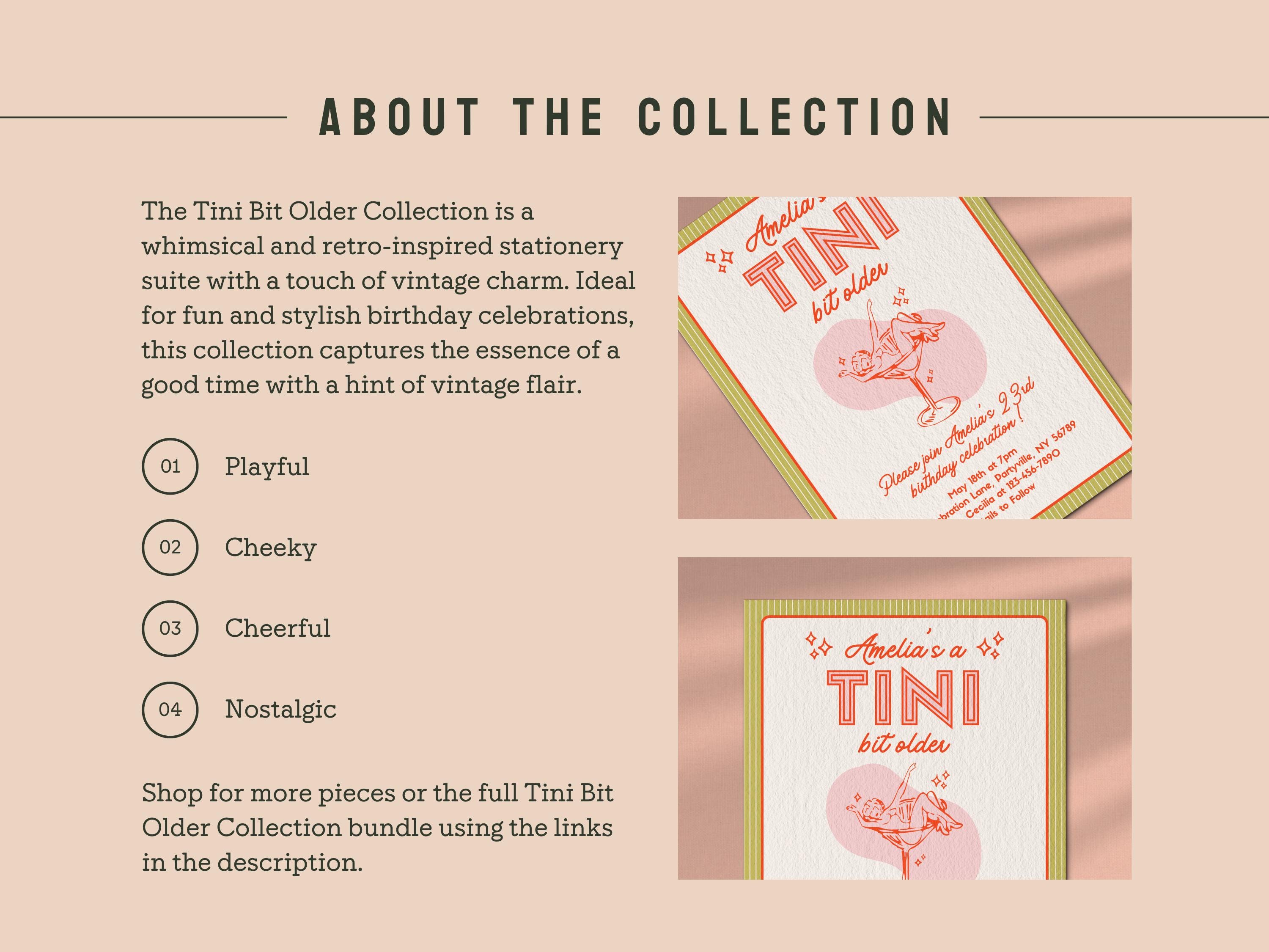 TINI BIT OLDER Digitial Birthday Invitation Template Editable Canva ...