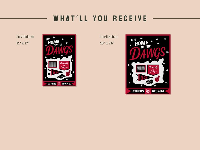 CAMPUS CLASSICS UGA Wall Art Poster | Dorm Room Print | University of ...