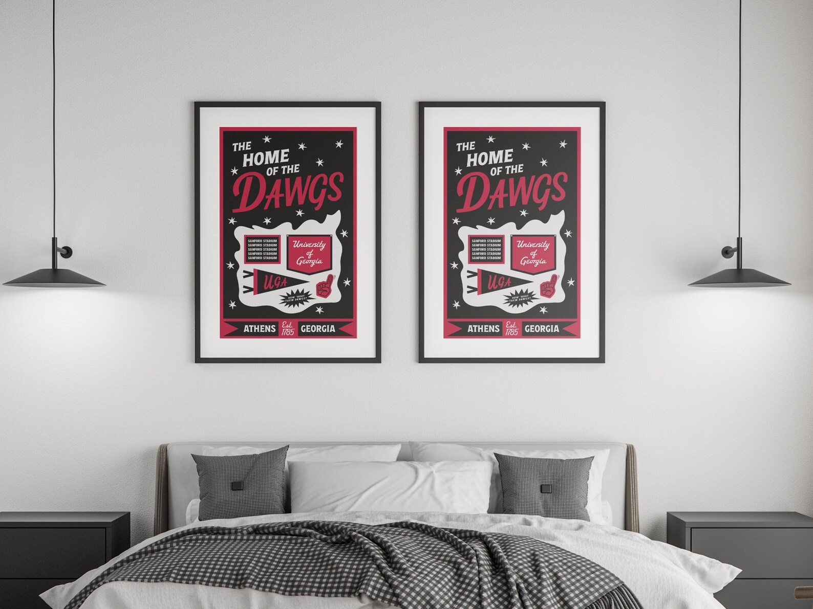 CAMPUS CLASSICS UGA Wall Art Poster | Dorm Room Print | University of ...