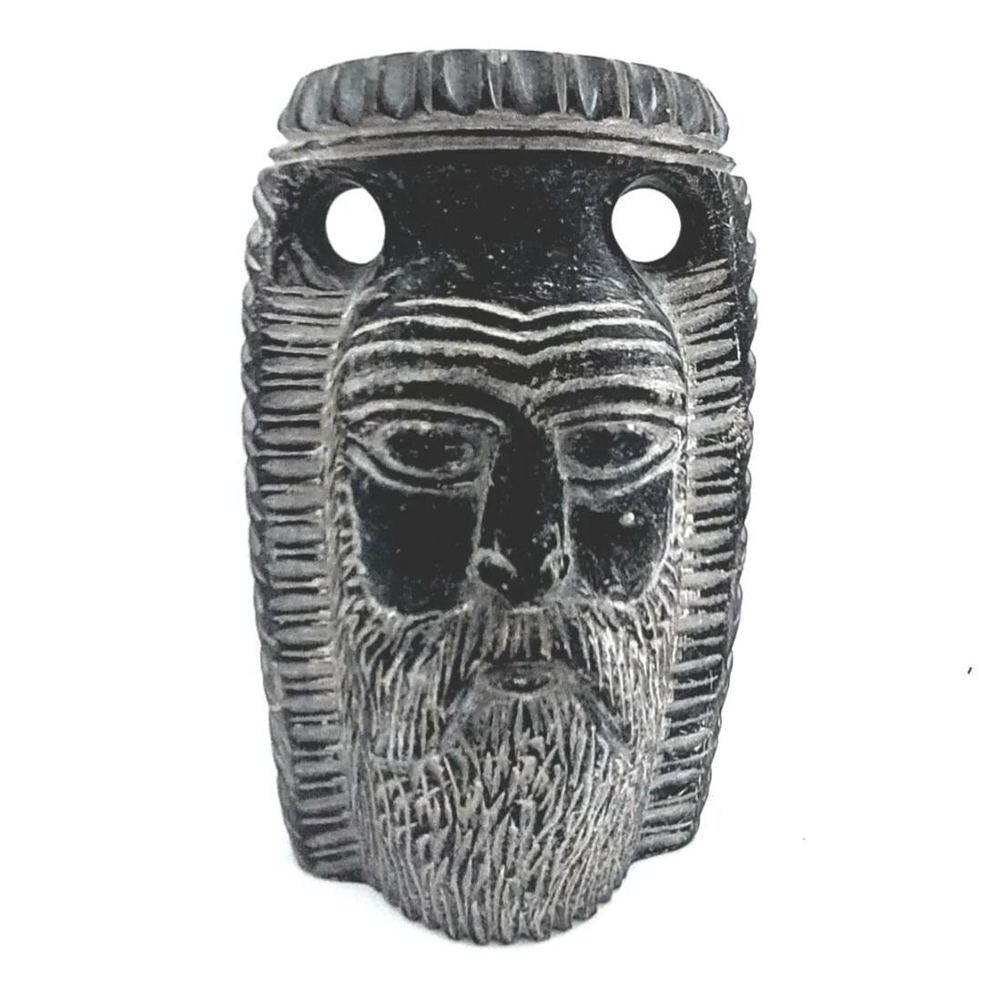 Ancient Mesopotamian Enki Serpentine Stone Vase | Sumerian God ...