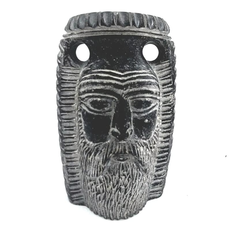 Ancient Mesopotamian Enki Serpentine Stone Vase | Sumerian God ...