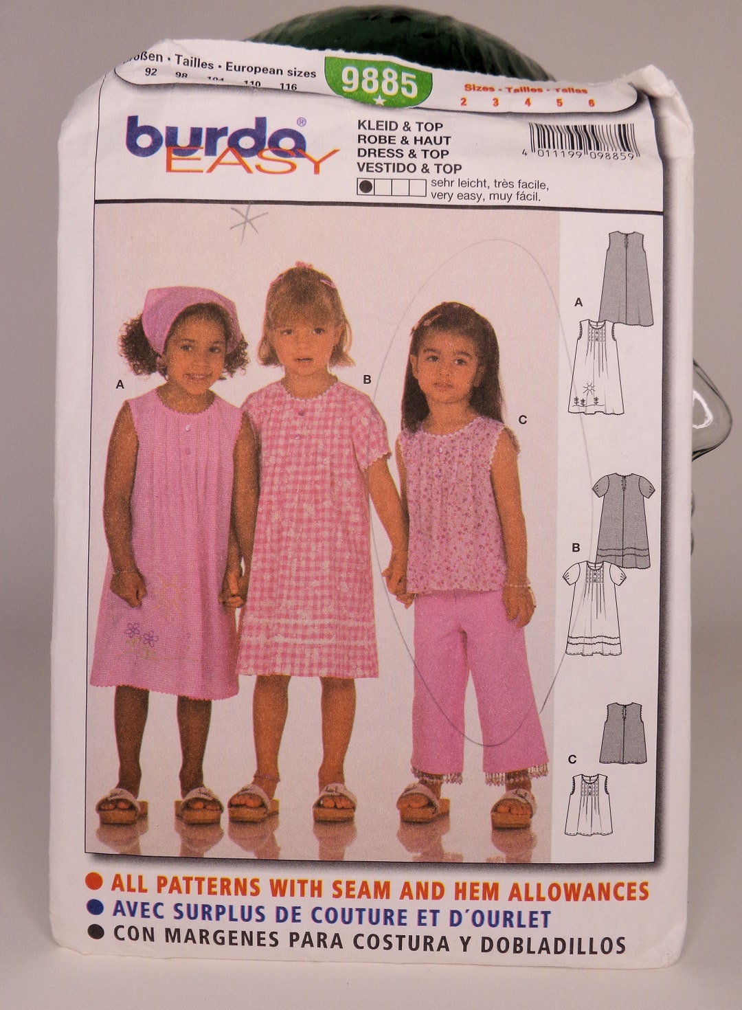 Girls Dress Pattern Girls Top Pattern Childrens Clothing Pattern Burda ...