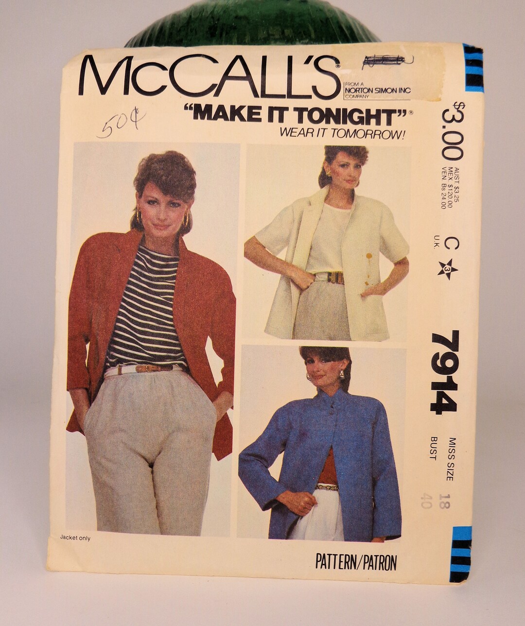 Womens Jacket Pattern Unlined Jacket Pattern Casual Jacket Pattern ...