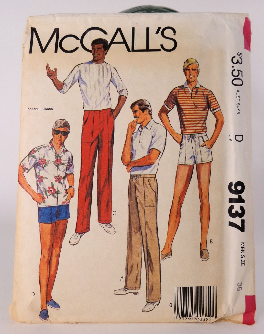 Mens Pants Pattern Mens Shorts Pattern Mccalls 9137 Mens Size 36 Mens ...