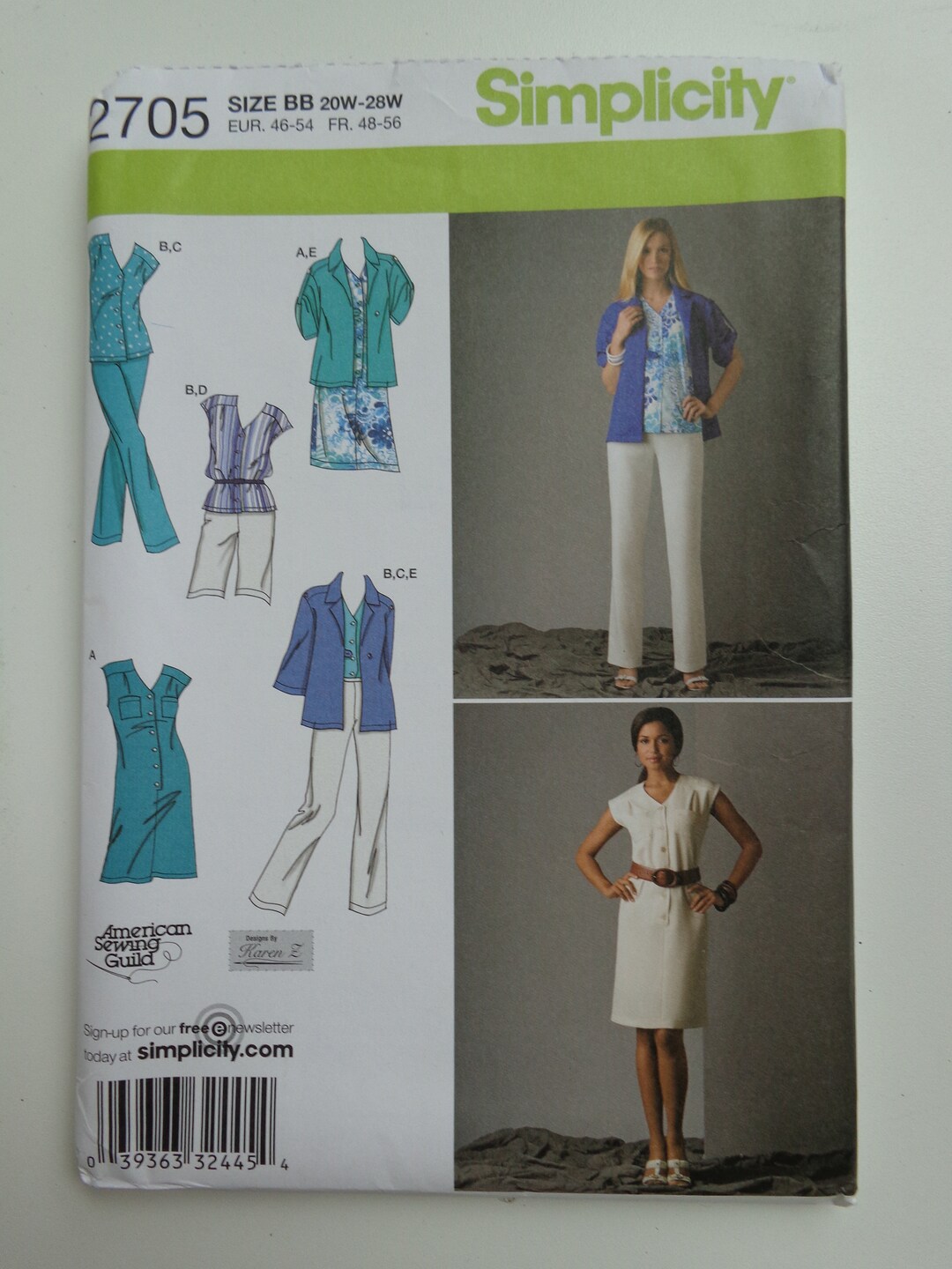 Simplicity Pattern 2705 Dress Pattern Top Pattern Shorts Pattern Pants ...