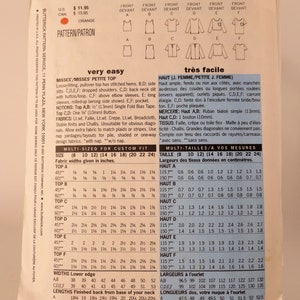 Womens Top Pattern Butterick 5948 Size 8-10-12 Uncut Pattern FF ...