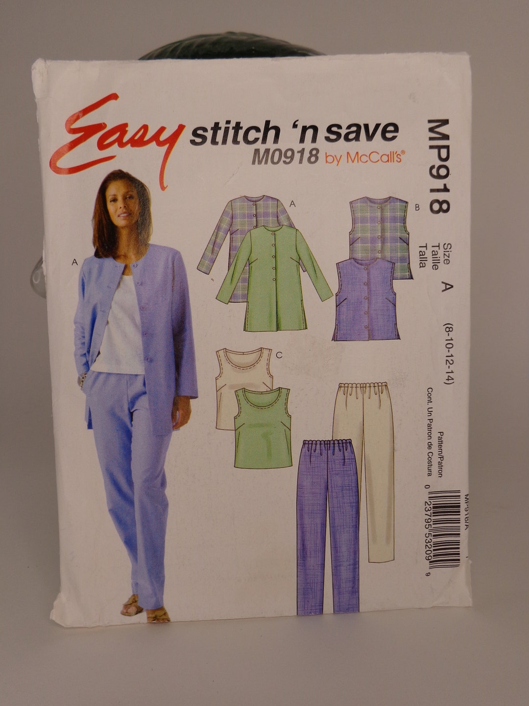 Womens Unlined Jacket Pattern Vest Pattern Top Pattern Pants Pattern ...