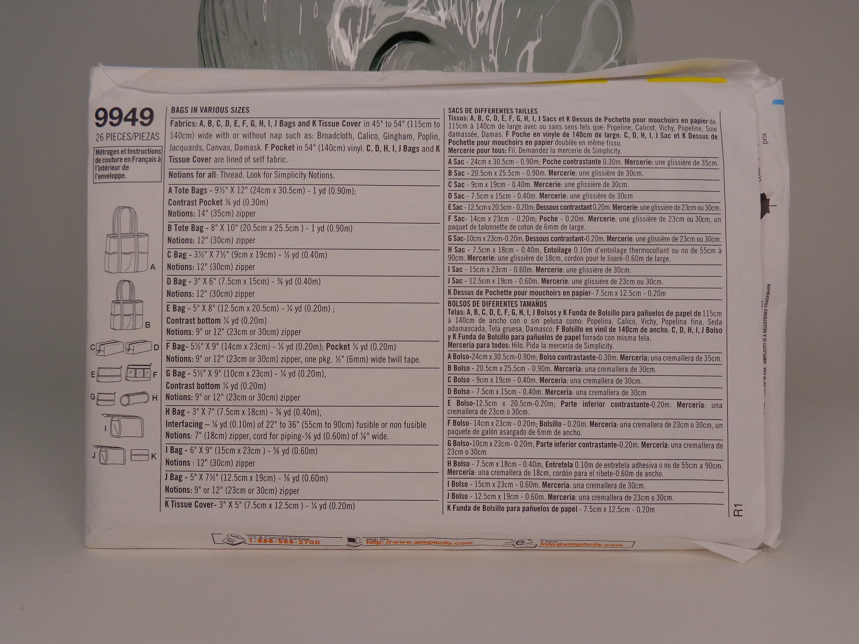 Tote Pattern Bag Pattern Purse Pattern Tissue Cover Pattern Pouch ...