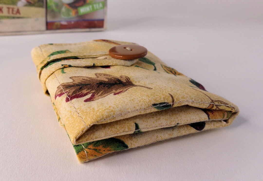 Fall Tea Wallet Tea Bag Holder Travel Tea Wallet Organizer Foldable Tea ...