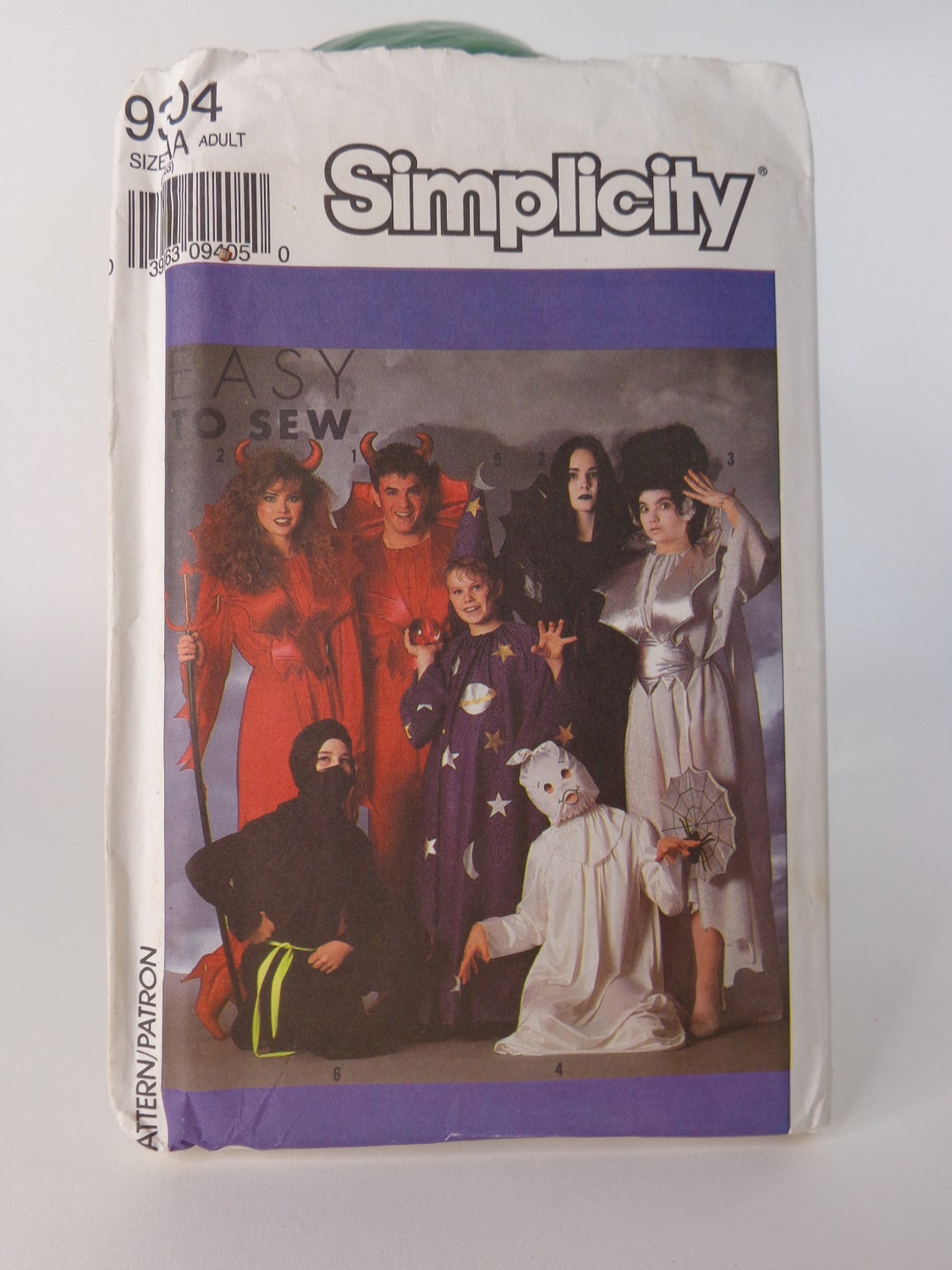 Adult Halloween Costume Pattern Simplicity 9304 Size XS-L Uncut FF Male ...
