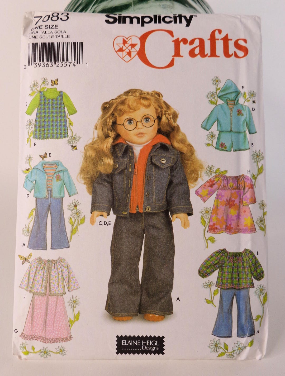 18" Doll Clothes Pattern Simplicity 7083 One Size Uncut Pattern FF Doll ...
