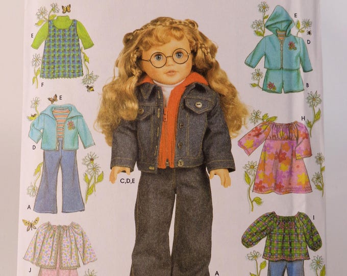 18" Doll Clothes Pattern Simplicity 7083 One Size Uncut Pattern FF Doll ...