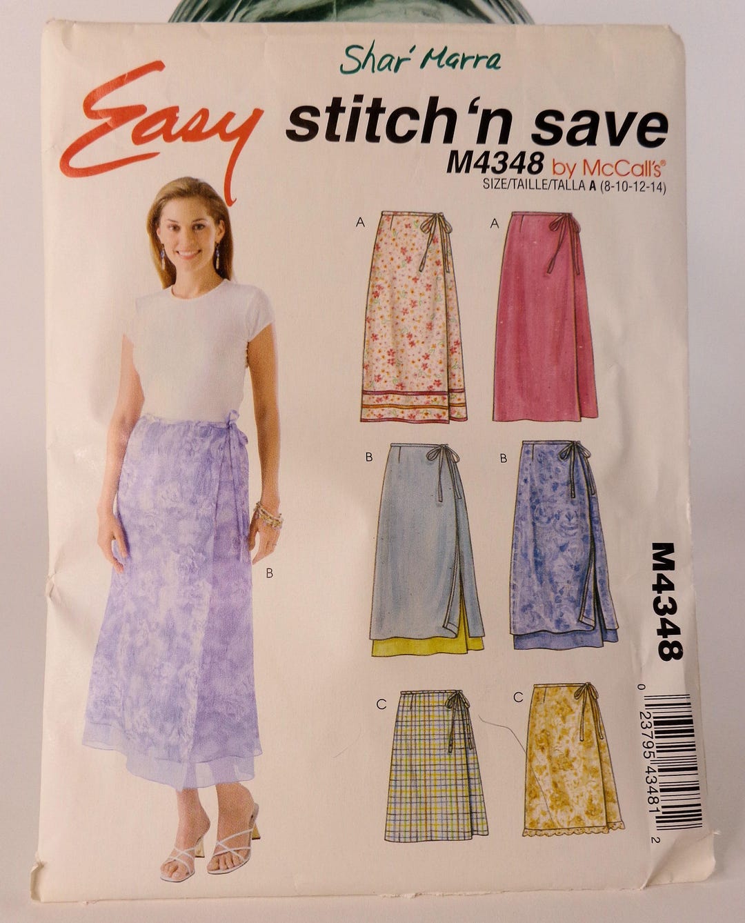 Skirt Pattern Wrap Skirt Pattern Stitch 'N Save 4348 Mccalls 4348 Size ...