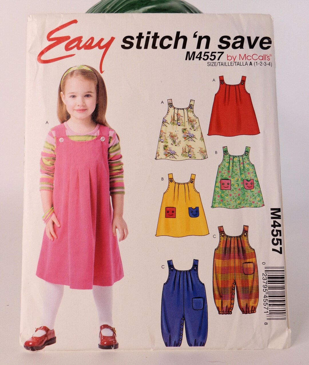 Girls Jumper Pattern Girls Jumpsuit Pattern Mccalls 4557 Girls Size 1-2 ...