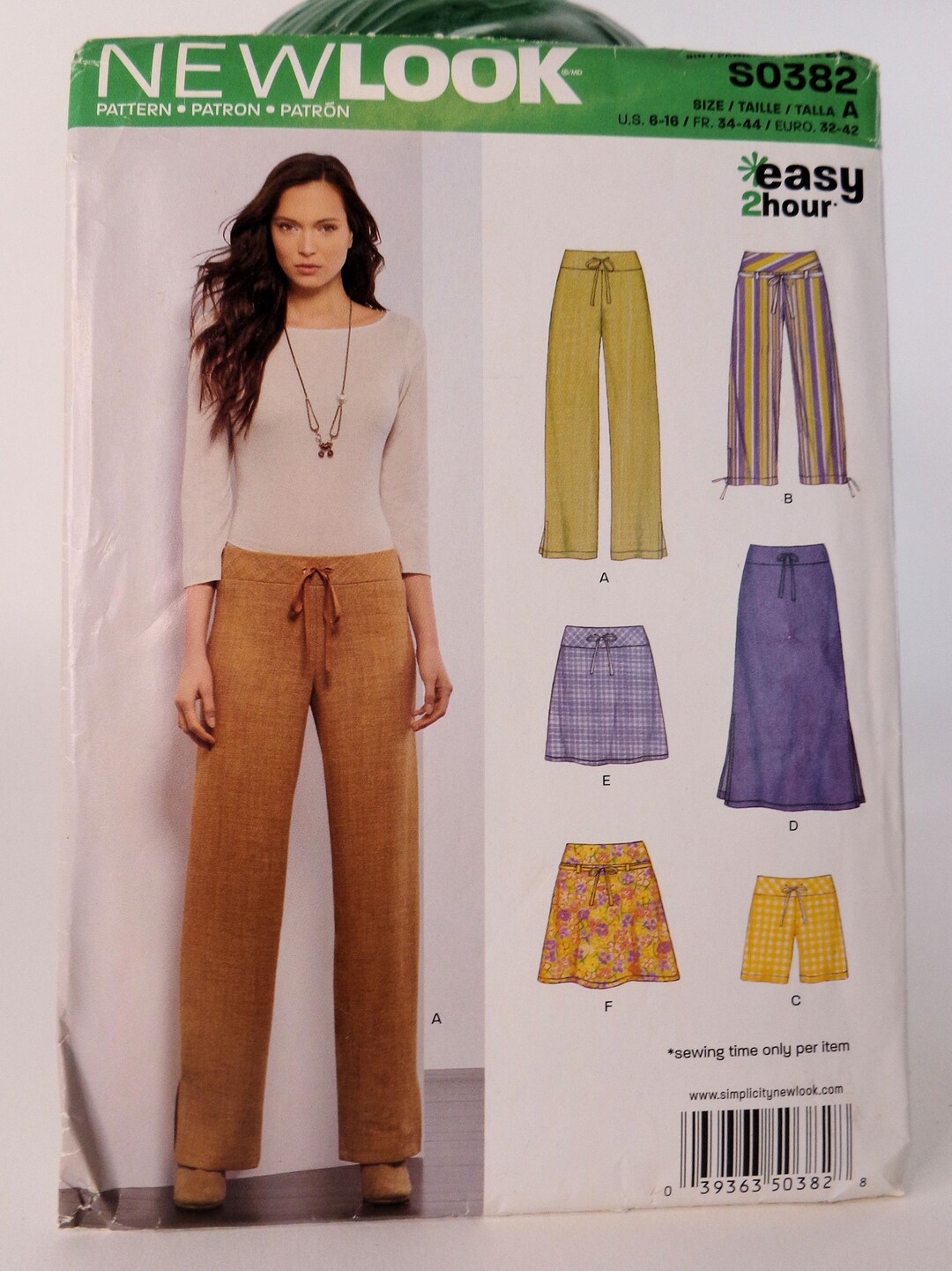 Womens Pants Pattern Skirt Pattern Shorts Pattern New Look 0382 Size 6 ...