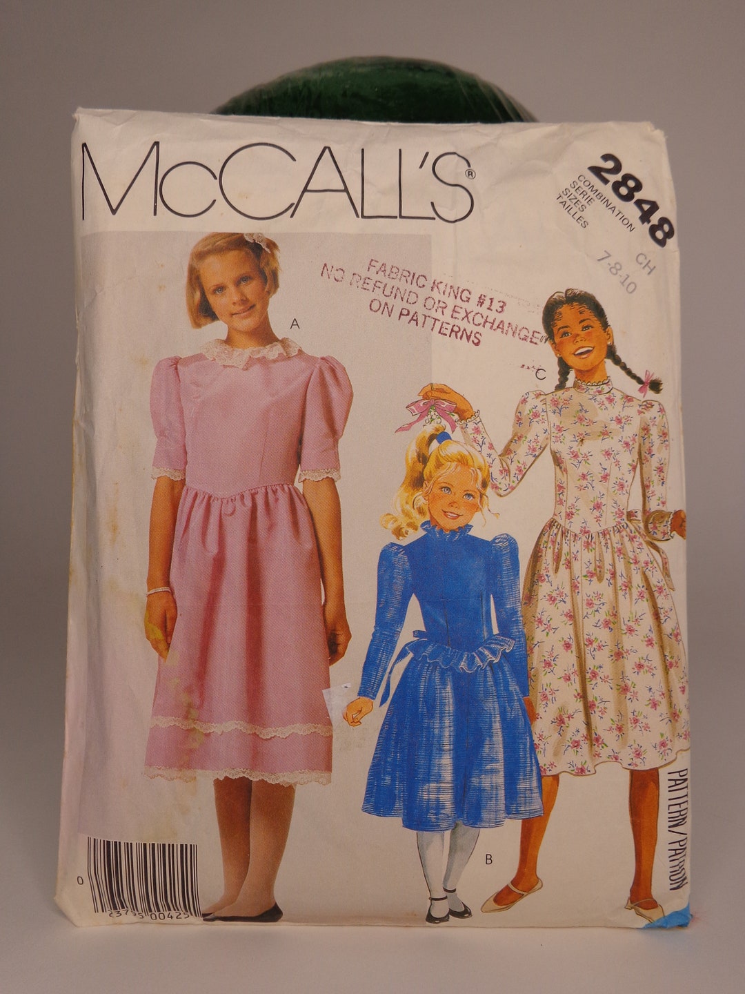 Girls Dress Pattern Girls Fancy Dress Pattern Mccalls 2848 Size 7-8-10 ...