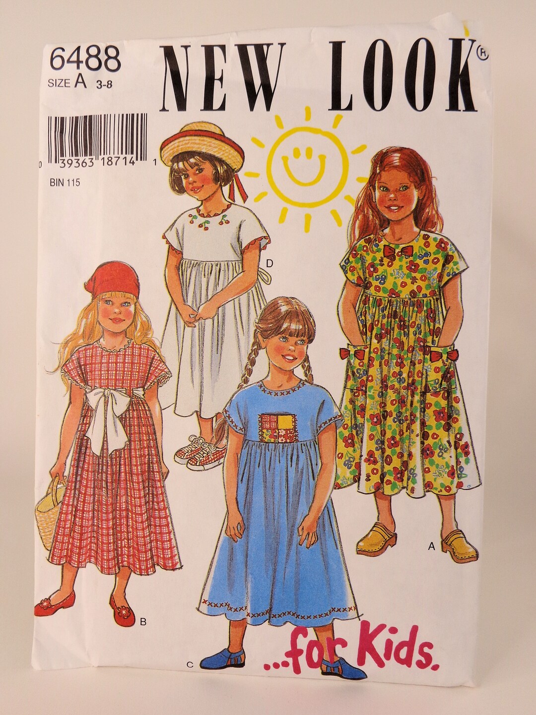 Girls Dress Pattern New Look 6488 Size 3-8 Uncut Pattern FF Girls ...