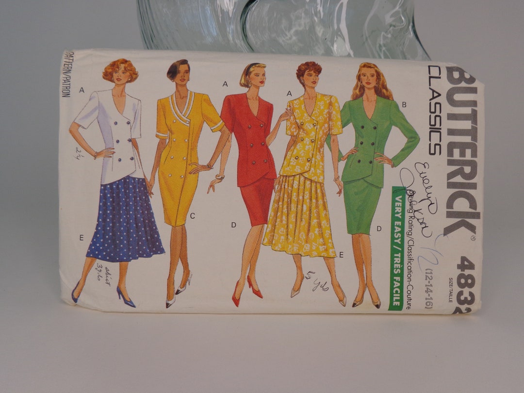 Dress Pattern Top Pattern Skirt Pattern 2 Piece Dress Pattern Butterick ...