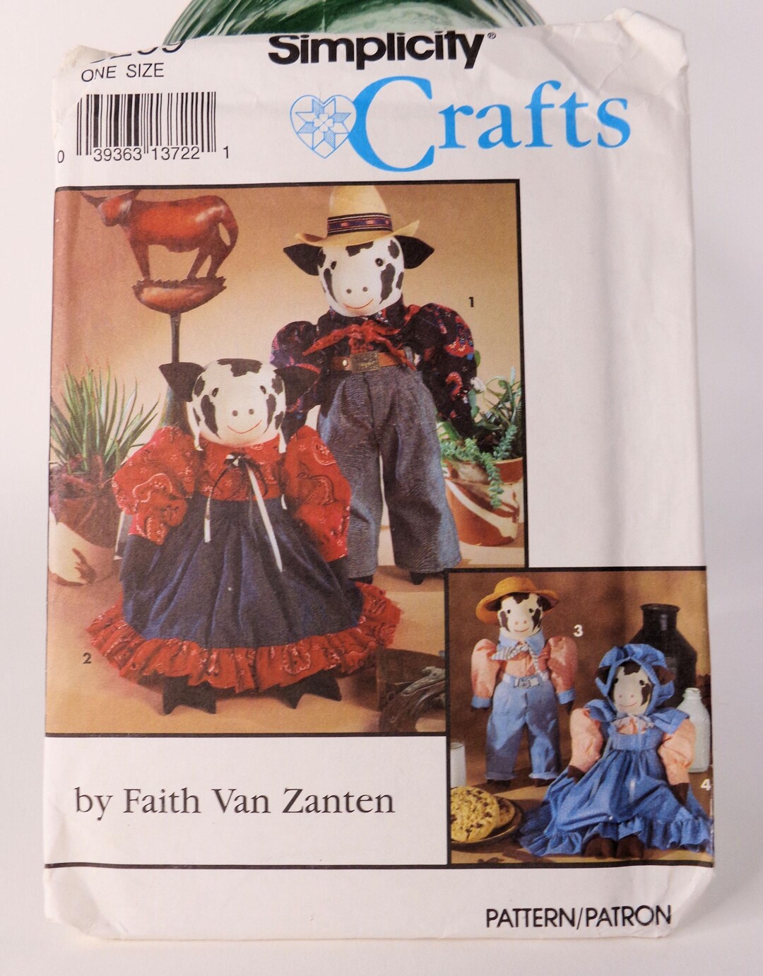 Stuffed Cow Pattern With Clothing Shirt Blouse & Skirt Simplicity 8269 ...