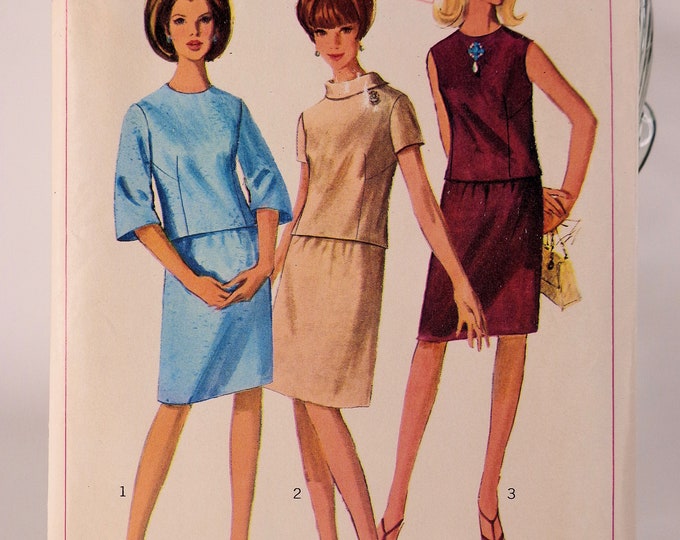 Dress Pattern 2 Piece Dress Pattern Simplicity 6672 Size 14 Vintage ...