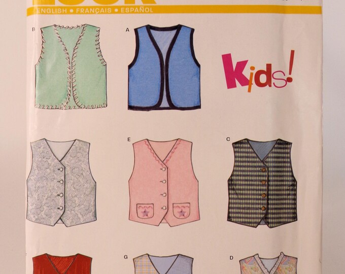 Boys Vest Pattern Girls Vest Pattern New Look 6336 Size 3-8 Uncut ...