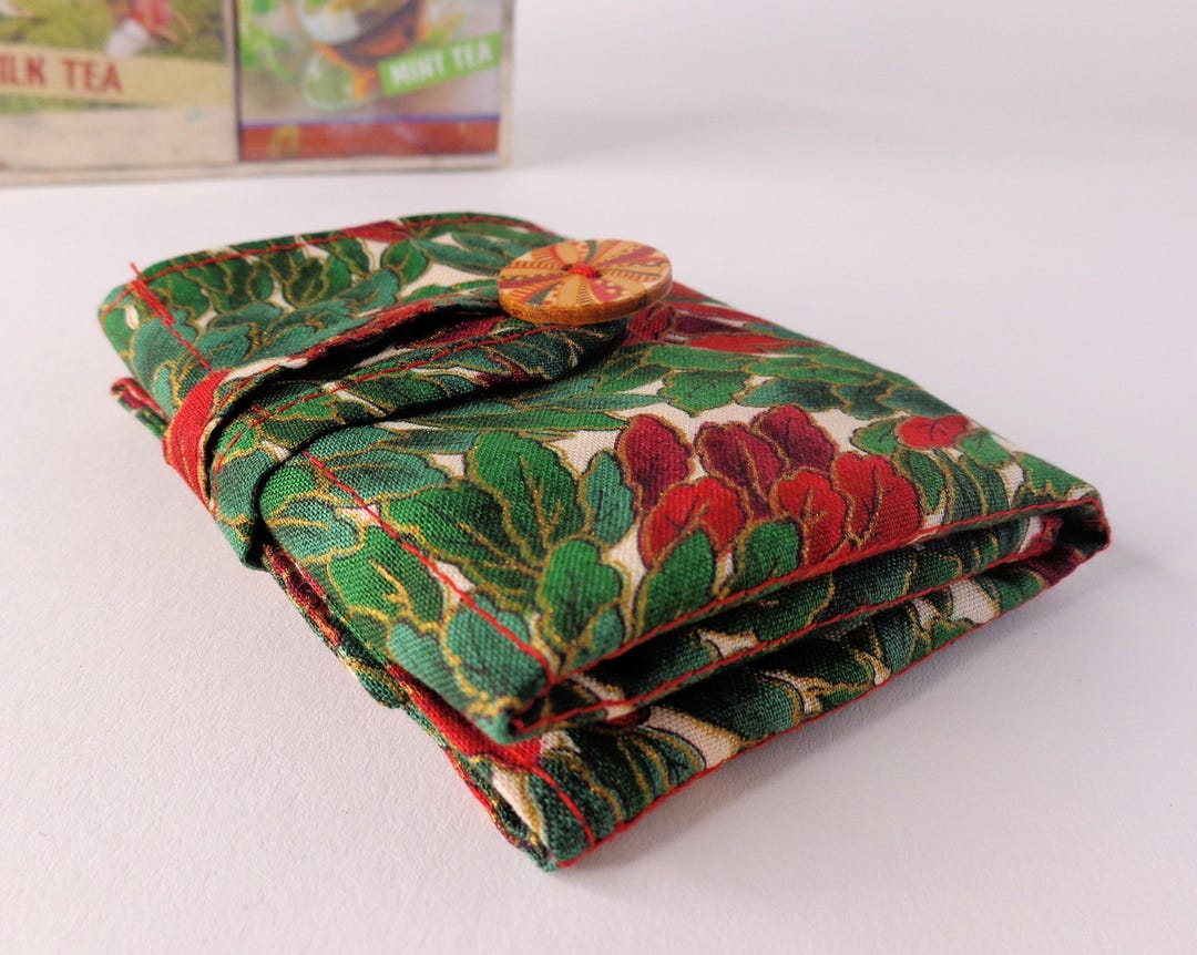 Christmas Tea Wallet Tea Bag Holder Travel Tea Wallet Organizer ...
