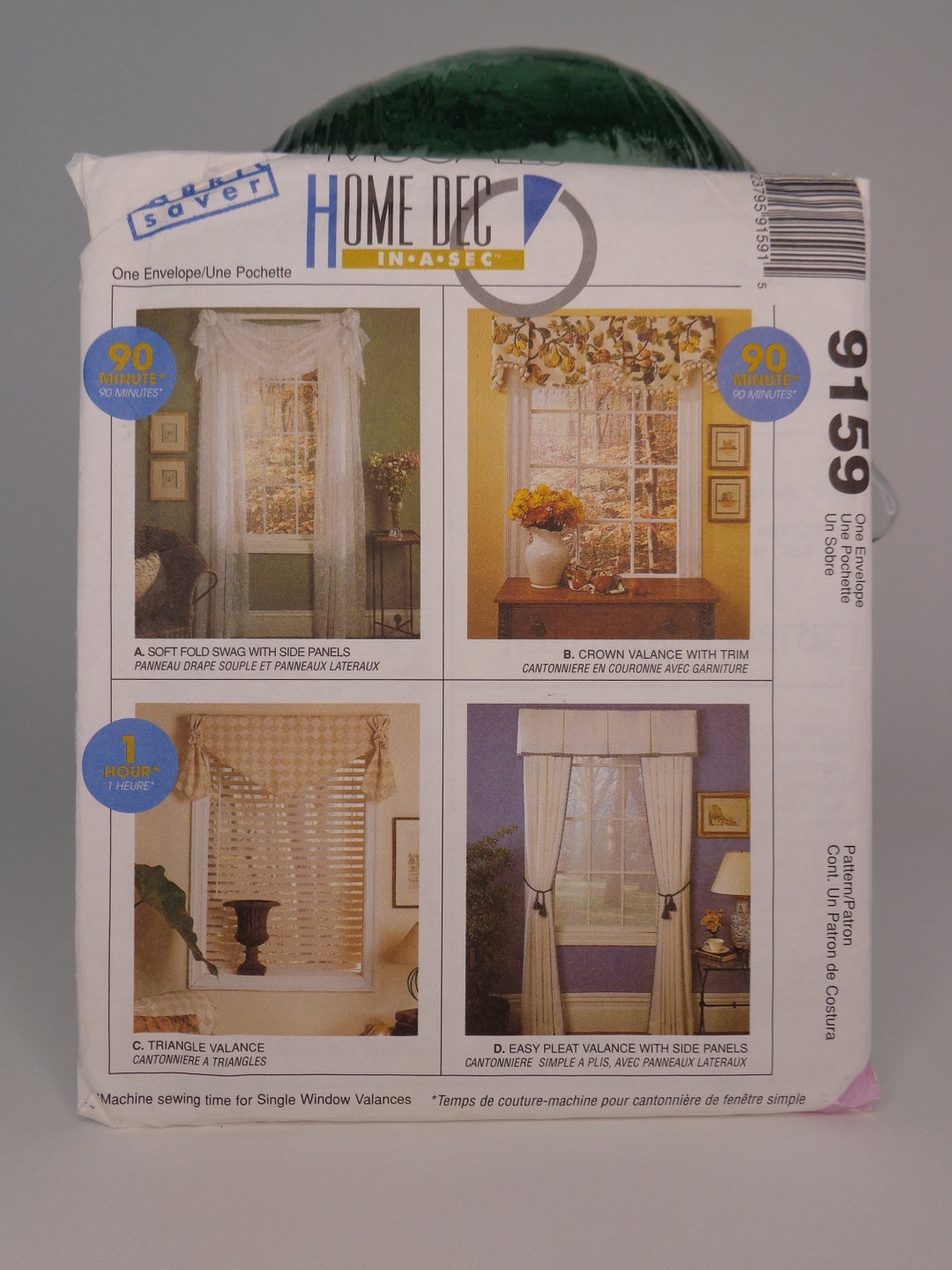 Drapery Pattern Valance Pattern Home Dec Pattern Mccalls 9159 Swag ...