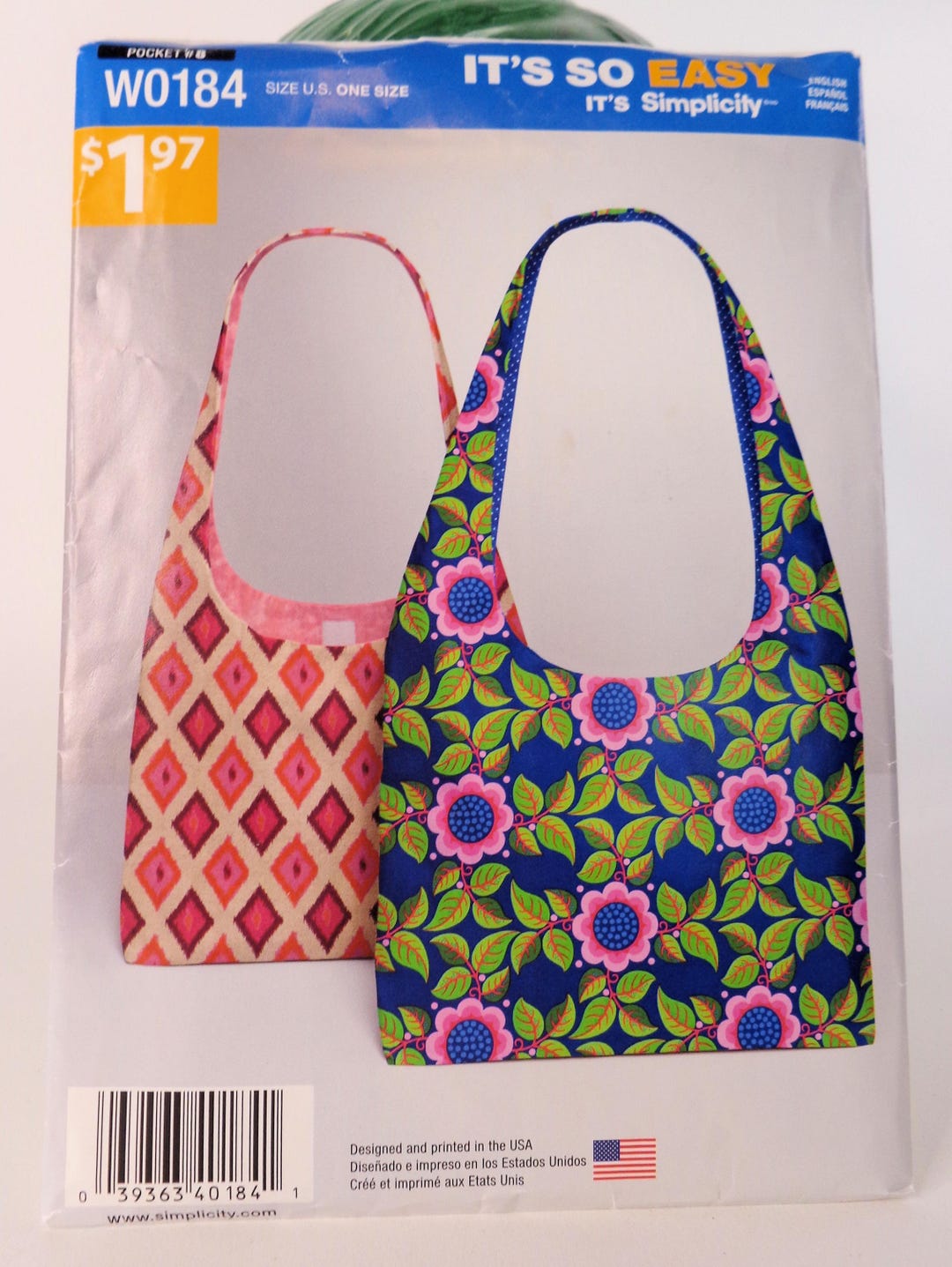 Purse Pattern Bag Pattern Simplicity 0184 Uncut Pattern FF Craft ...