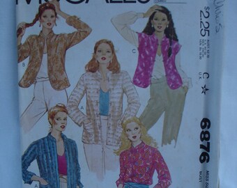 Jacket Sewing Pattern UNCUT Mccalls M5176 Sizes 4-10 - Etsy