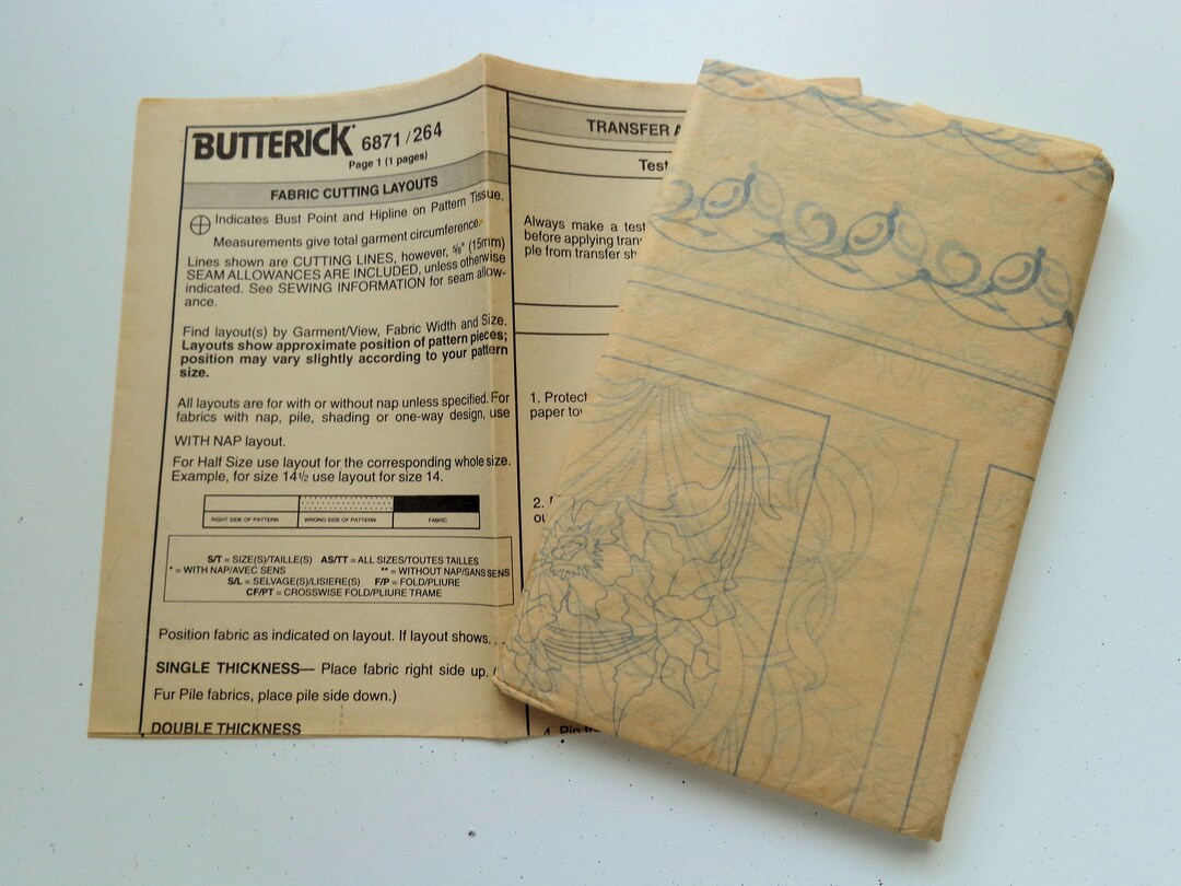 Vintage Butterick Pattern 6871 Floral Pattern Floral Designs Pattern ...