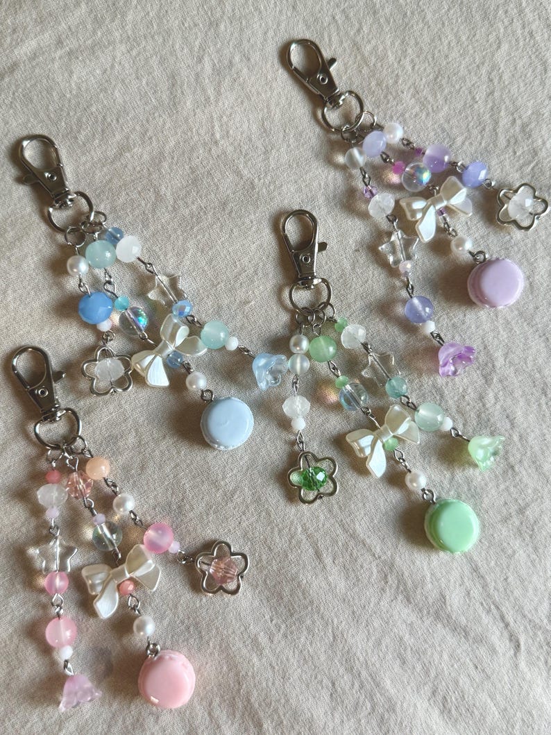 Macaron Pastel Kawaii Keychain - Etsy