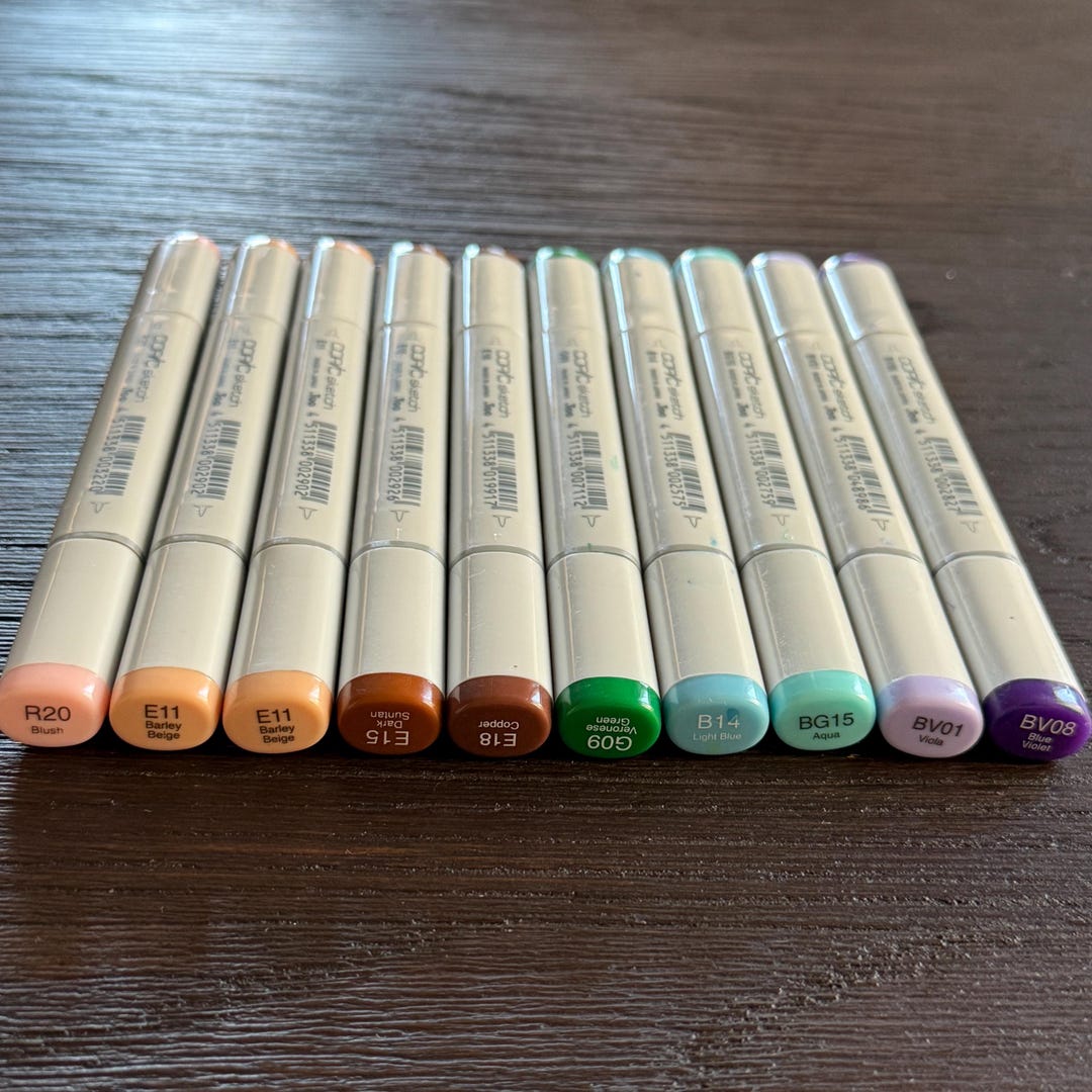 Copic Sketch Markers Single Tan Brown Green Purple - Etsy