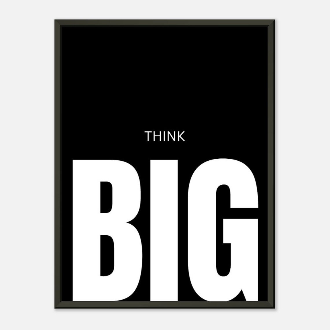 Motivational Poster think Big With Metal Frame 30x40 Cm / 12x16 - Etsy