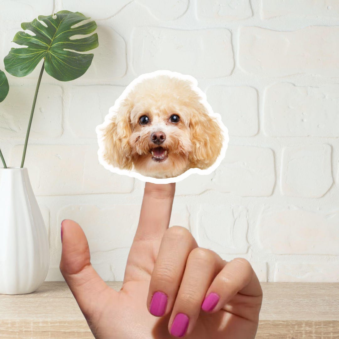 Custom Dog Face Sticker Personalized Pet Photo Stickers Custom Cat ...