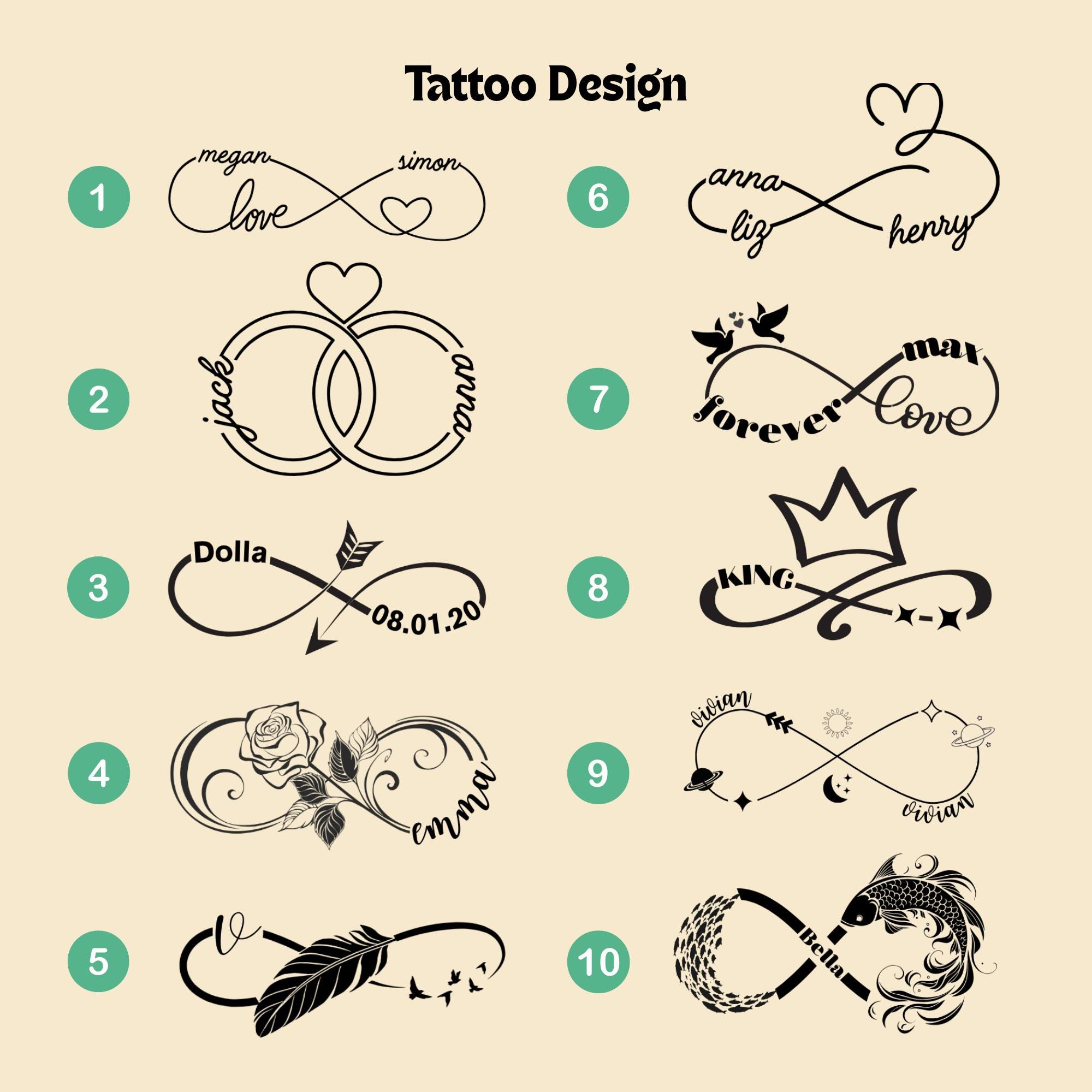 Custom Name Tattoo Design | Digital PNG & SVG | Custom Temporary ...