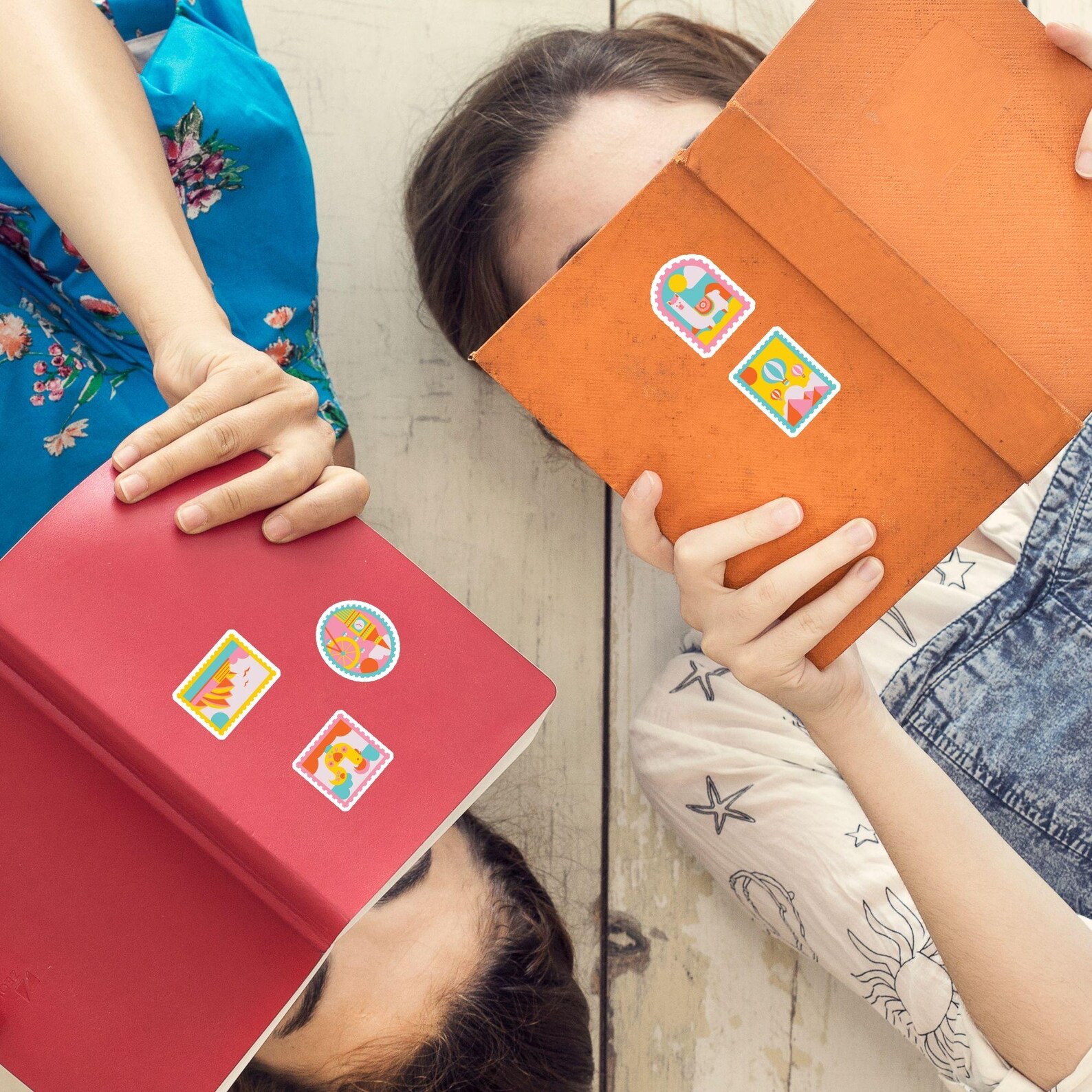 Vintage Stamp Luggage Sticker Set Cartoon Country Vinyl Decals ...