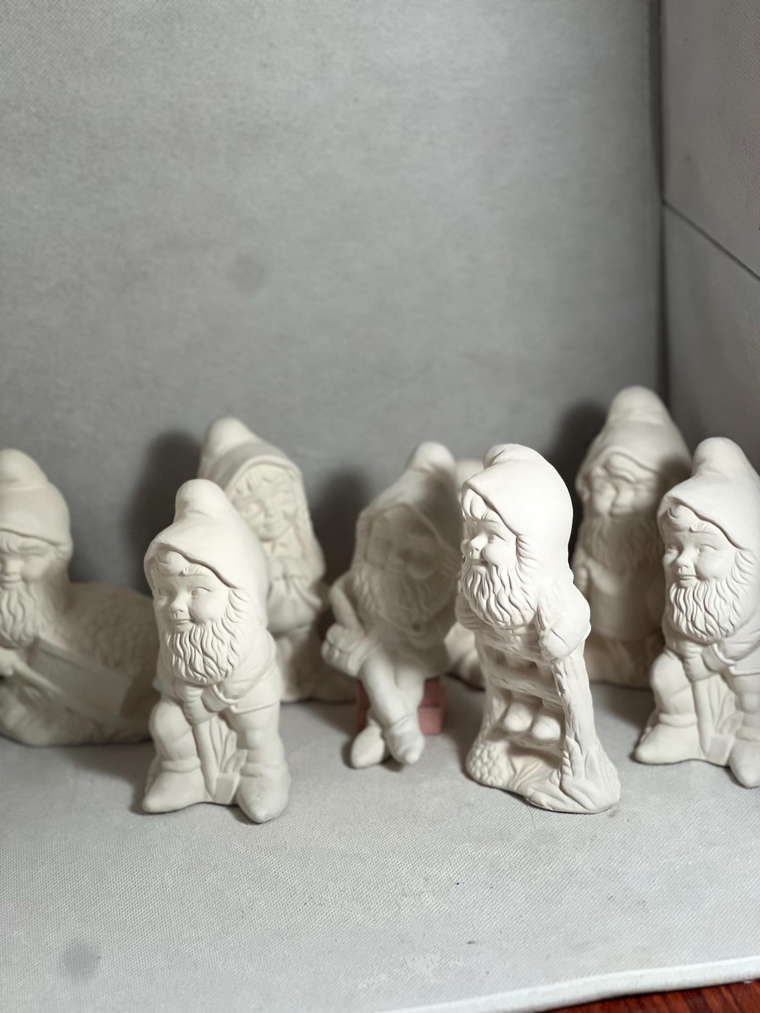 Garden Gnomes Bisque Ready to Paint Set of 8 - Etsy