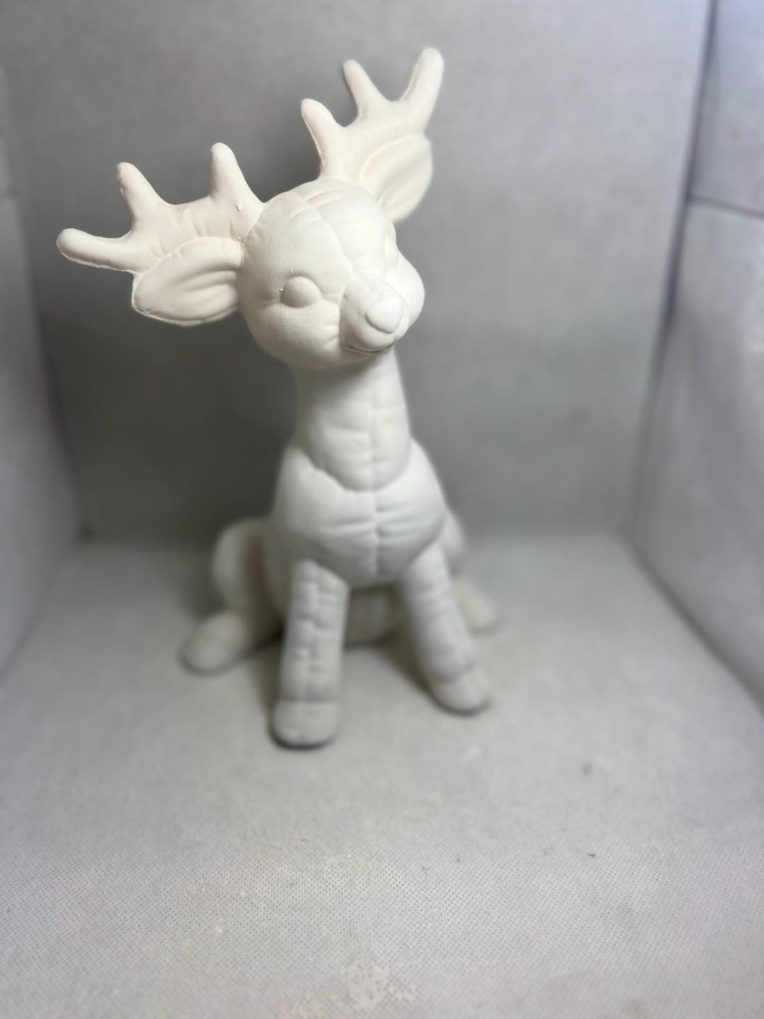 Reindeer Softy Bisque Sitting Ready to Paint - Etsy