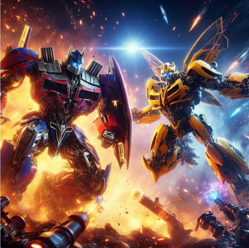 Optimus Prime and Bumblebee Clip Art , Transformers Series Clip Art - Etsy