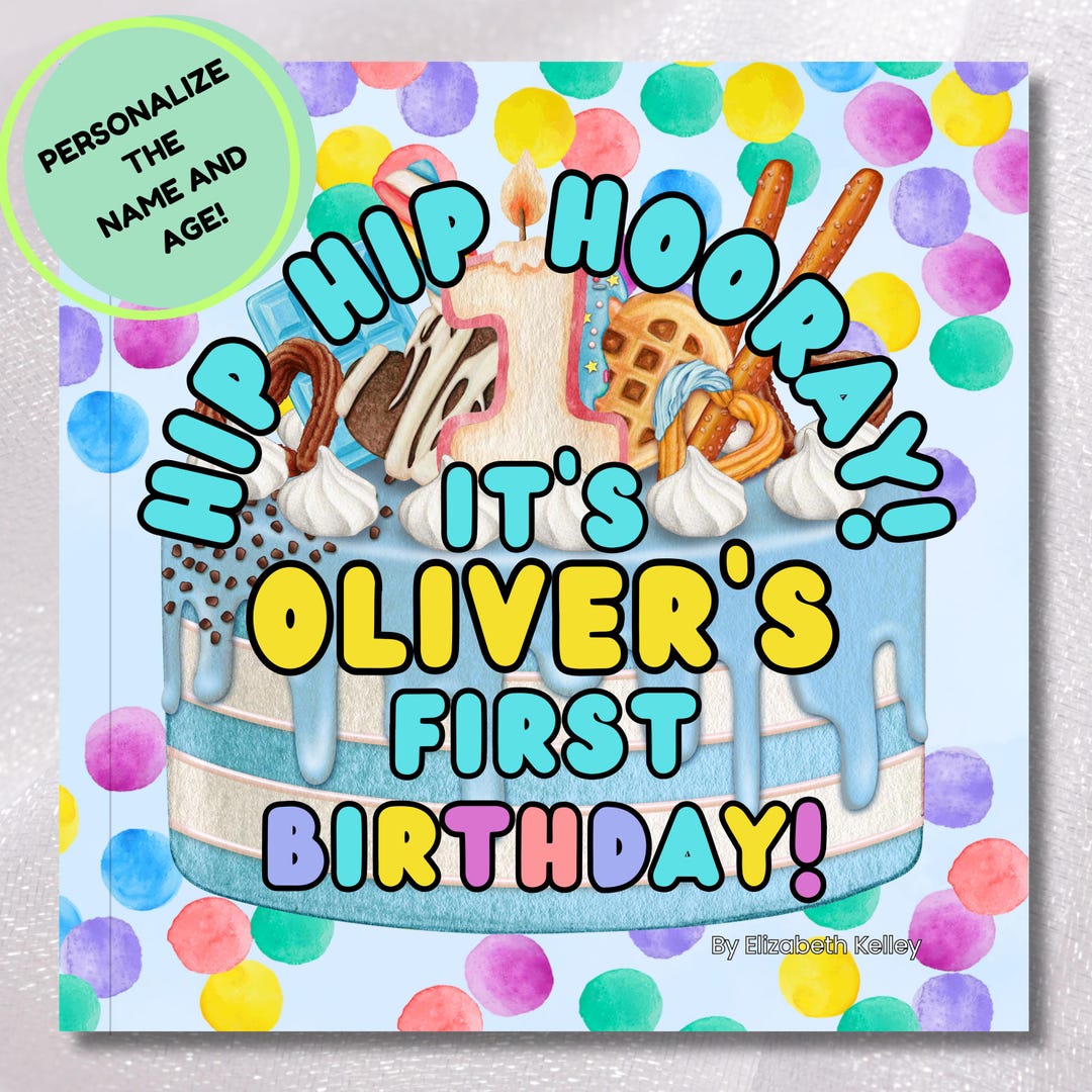 Personalized First Birthday Book for Baby Boy, Personalized Children’s ...