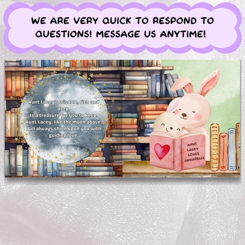 Personalized Aunt Story Book, Custom Children's Gift for Niece Nephew ...