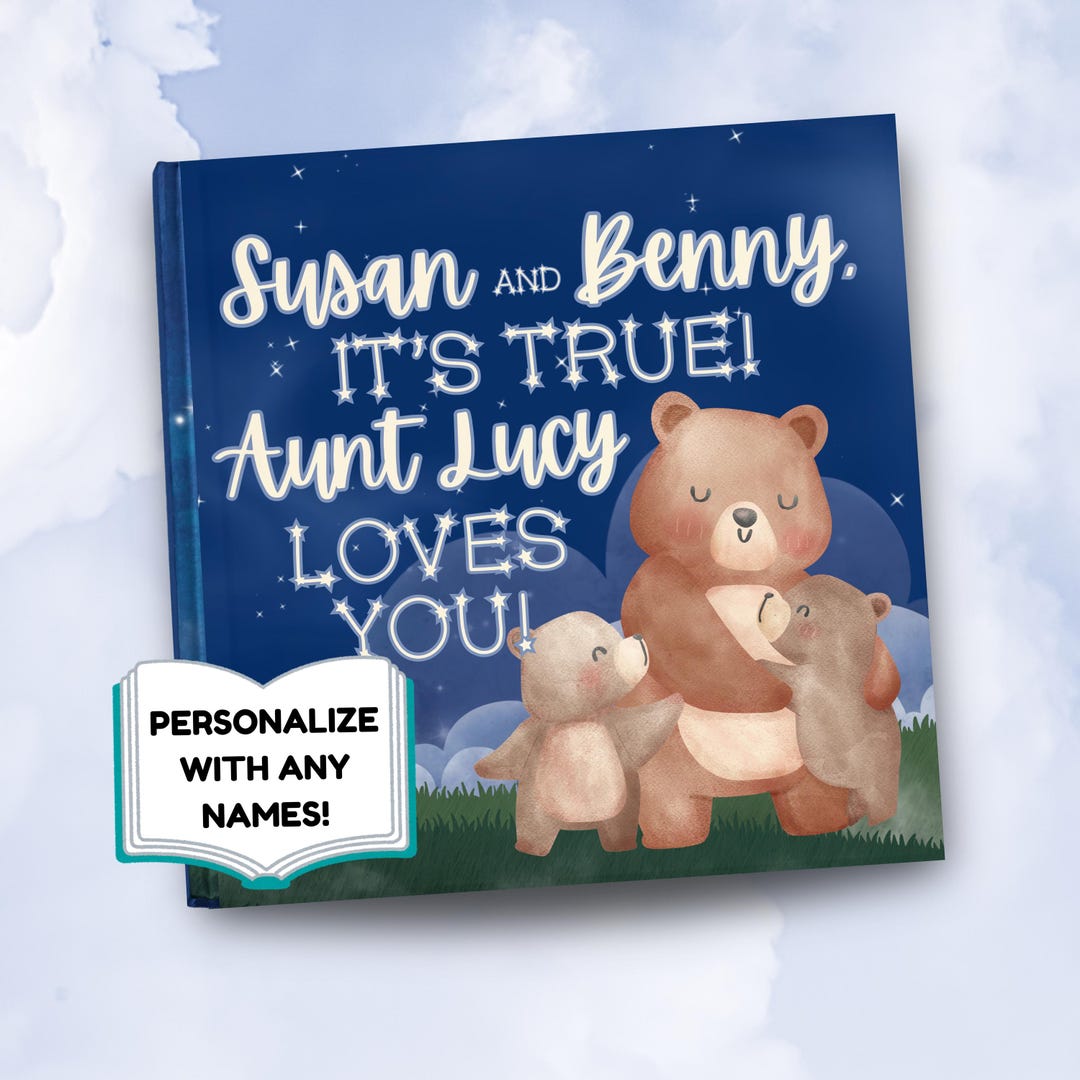 Personalized Aunt Storybook for Baby or Toddler, Custom Auntie Bear ...