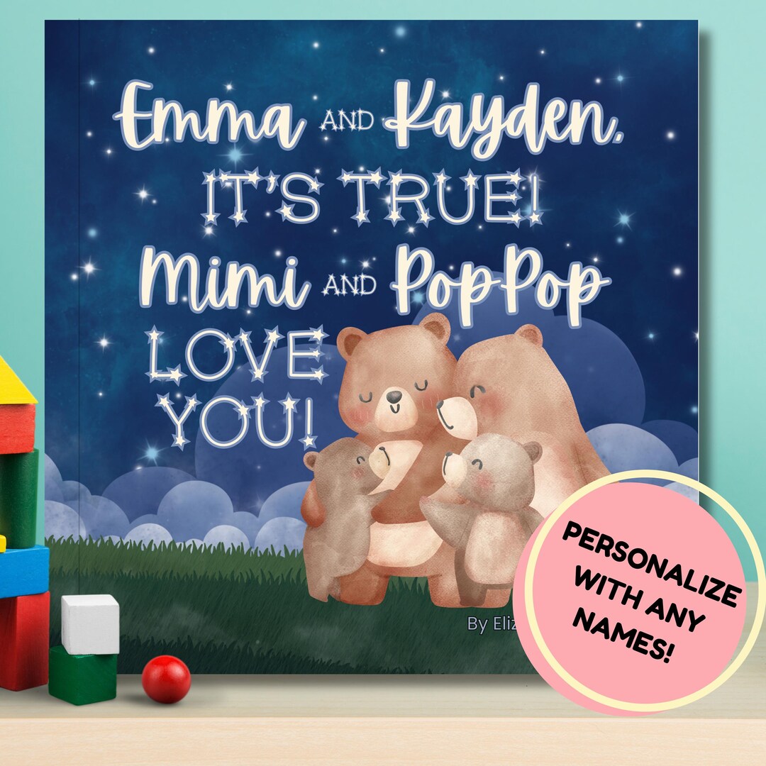 Custom Name Book, Personalized Childrens Story, Mimi Poppop Grandma ...